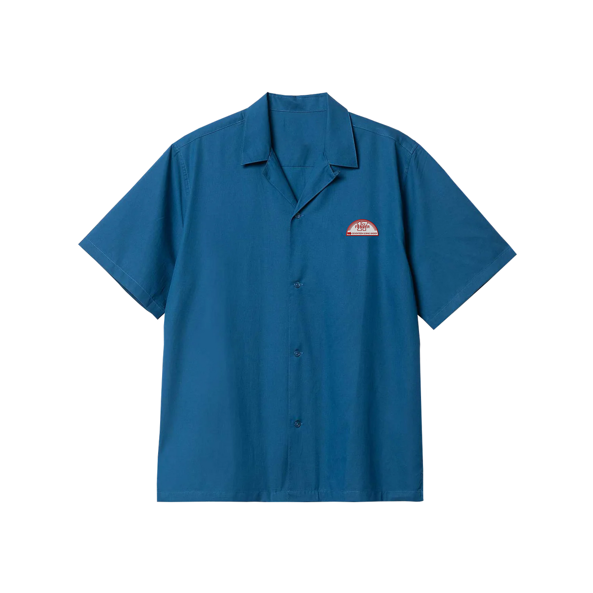 Sam Fender - Blue Shirt with Sam Fender Badge - Polydor Store UK