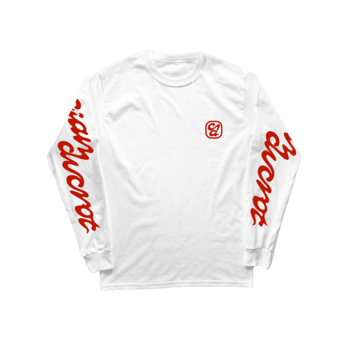 Cian Ducrot Longsleeve White Logo T-Shirt - Polydor Store UK